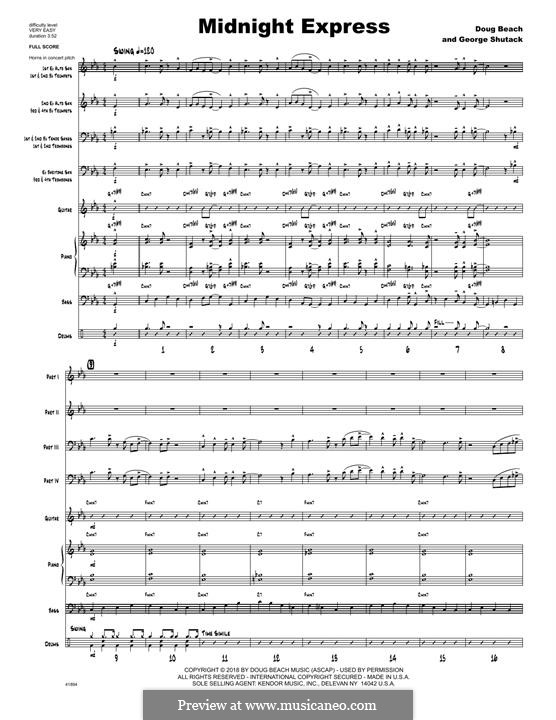 Midnight Express by D. Beach - sheet music on MusicaNeo