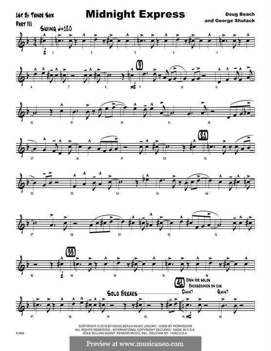 Midnight Express by D. Beach - sheet music on MusicaNeo