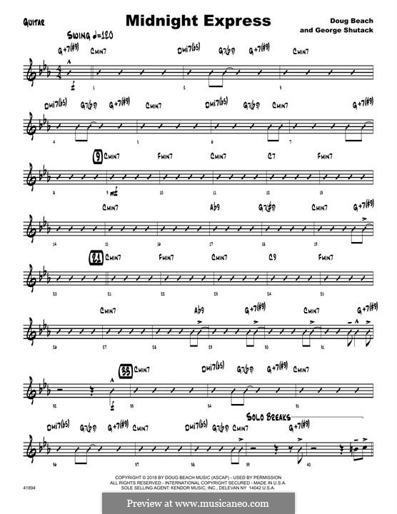 Midnight Express by D. Beach - sheet music on MusicaNeo