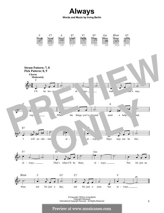Always by I. Berlin - sheet music on MusicaNeo