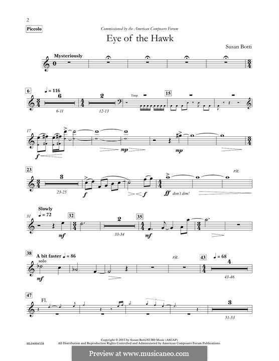 Eye of the Hawk by S. Botti - sheet music on MusicaNeo