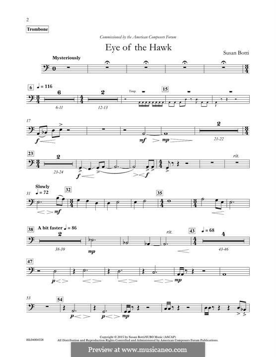 Eye of the Hawk by S. Botti - sheet music on MusicaNeo