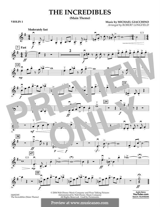 The Incredibles (Main Theme) by M. Giacchino - sheet music on MusicaNeo