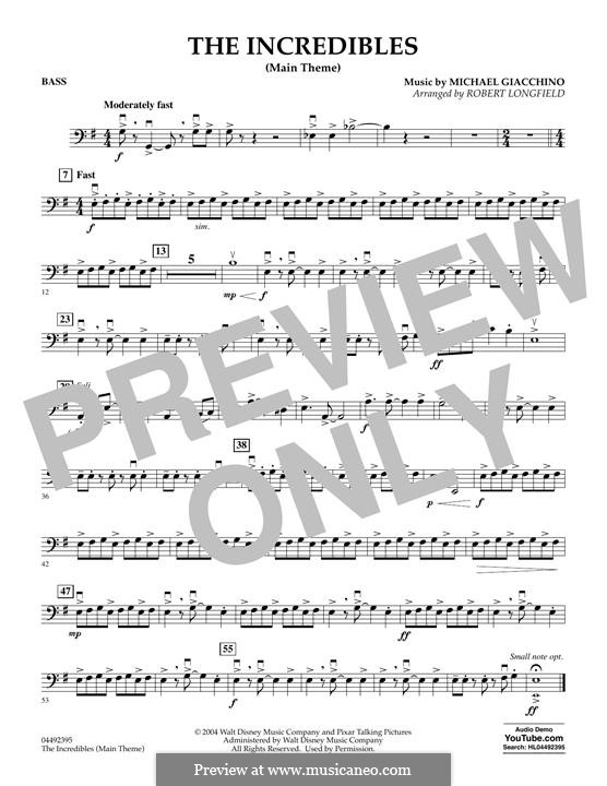 The Incredibles (Main Theme) by M. Giacchino - sheet music on MusicaNeo