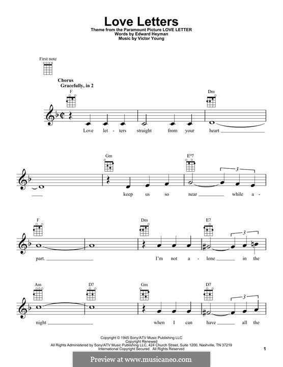 Love Letters by V. Young - sheet music on MusicaNeo