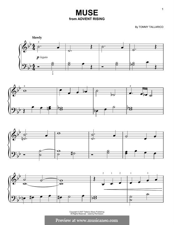 Muse by T. Tallarico - sheet music on MusicaNeo