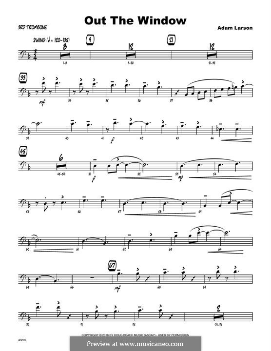 Out the Window by A. Larson - sheet music on MusicaNeo