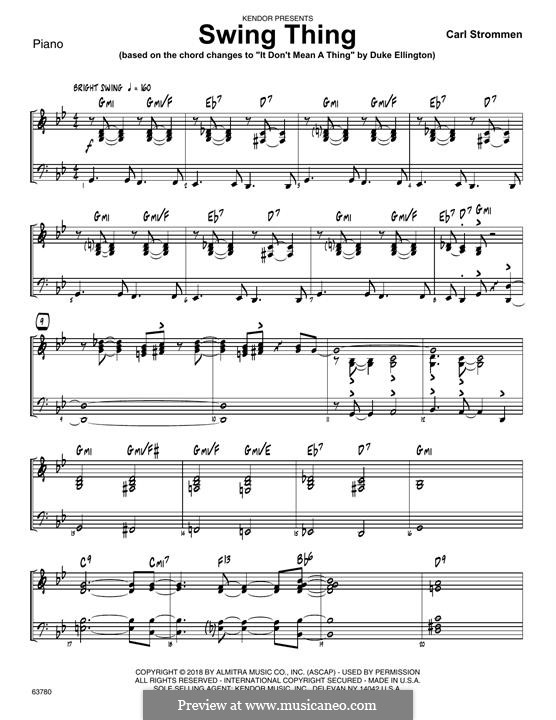 Swing Thing by C. Strommen - sheet music on MusicaNeo