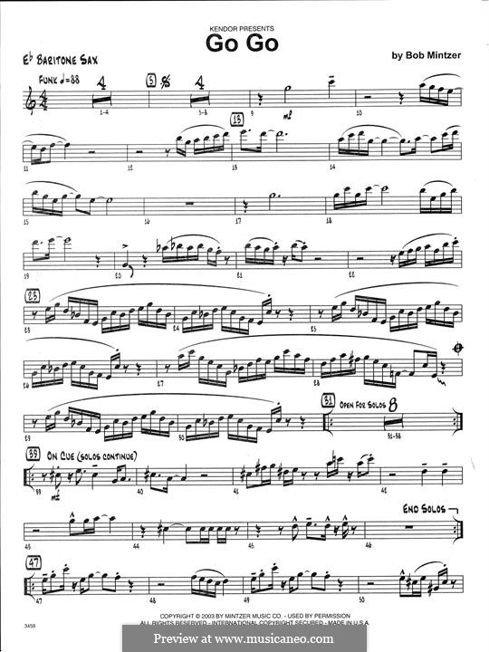Go Go by B. Mintzer - sheet music on MusicaNeo