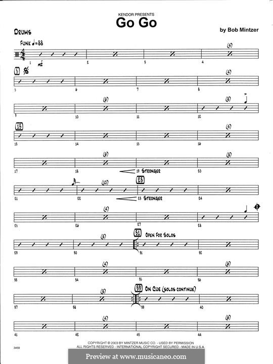 Go Go by B. Mintzer - sheet music on MusicaNeo