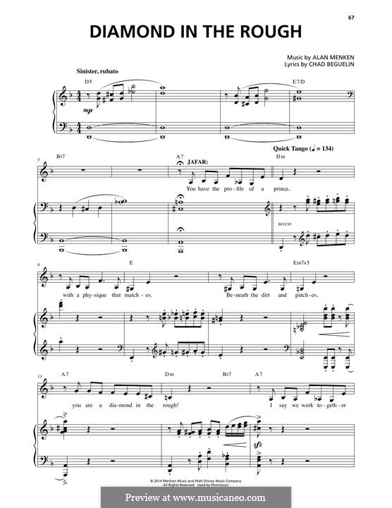 Diamond in the Rough by A. Menken - sheet music on MusicaNeo