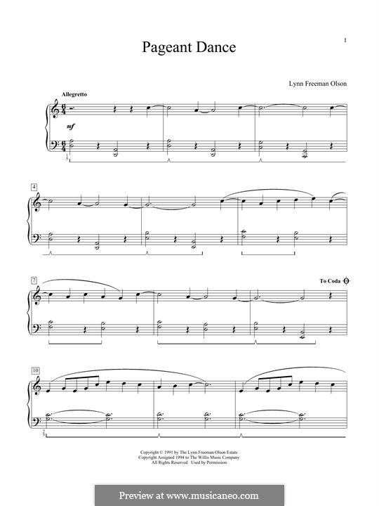 Pageant Dance by L. Freeman Olson - sheet music on MusicaNeo