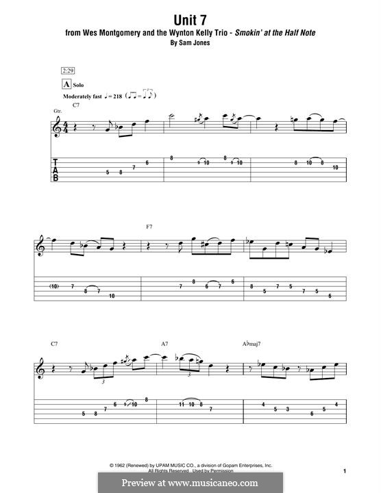 Unit 7 by S. Jones - sheet music on MusicaNeo