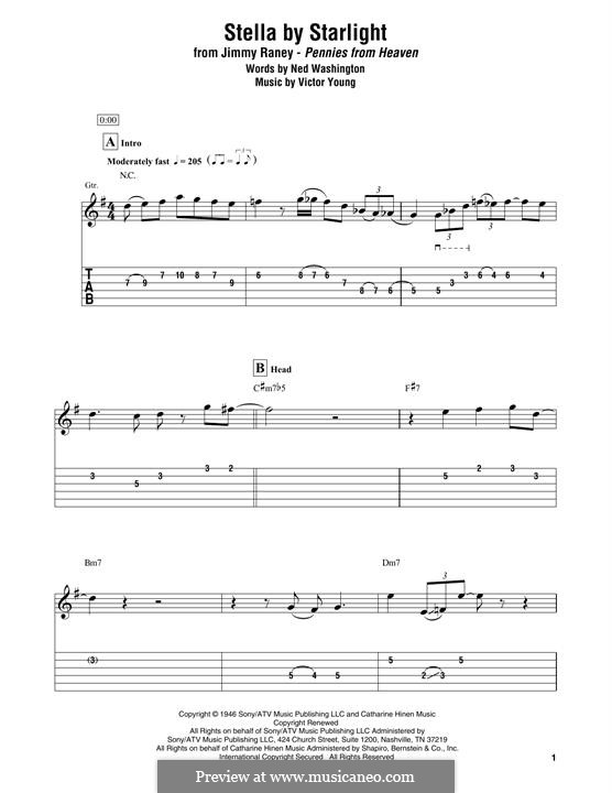 Stella By Starlight by V. Young - sheet music on MusicaNeo