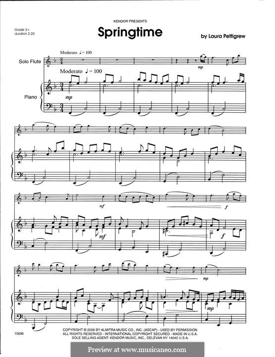 Springtime by L. Pettigrew - sheet music on MusicaNeo