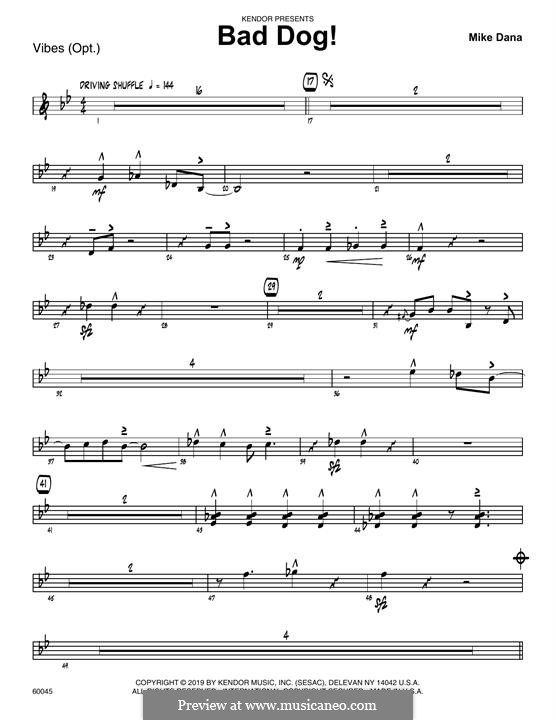 Bad Dog! by M. Dana - sheet music on MusicaNeo