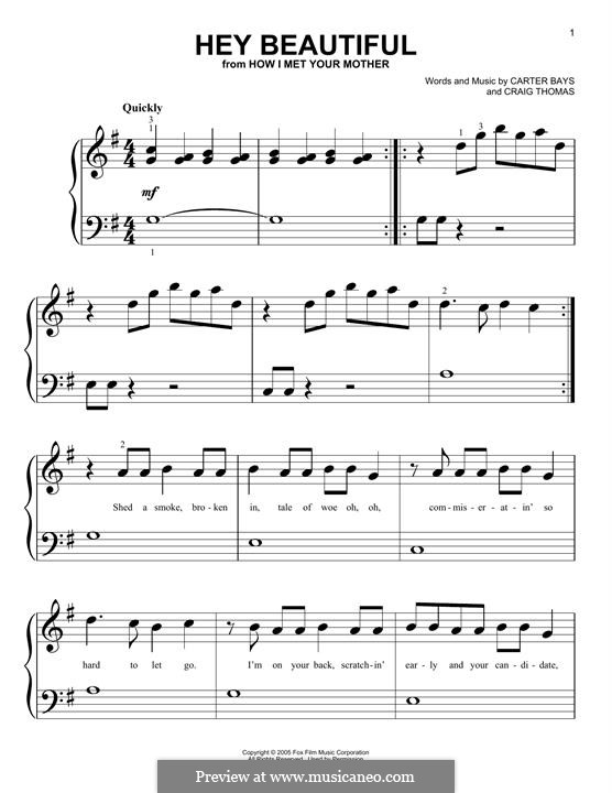 Hey Beautiful (from How I Met Your Mother) by C. Bays, C. Thomas on ...