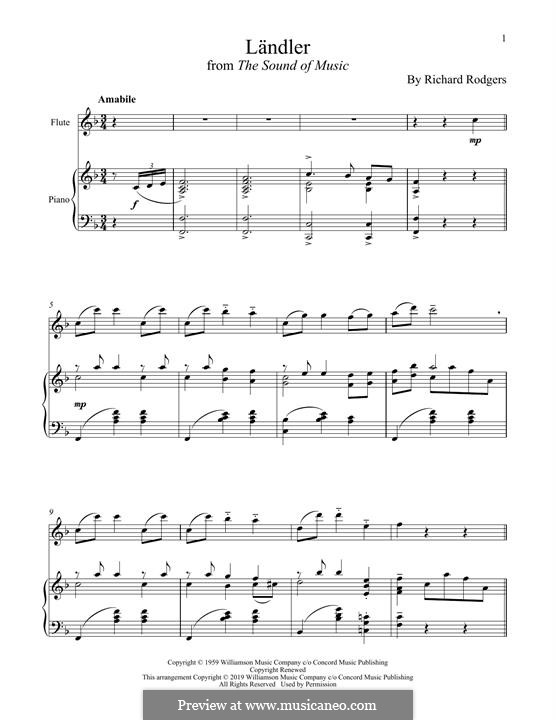 Landler (from The Sound of Music) by R. Rodgers - sheet music on MusicaNeo