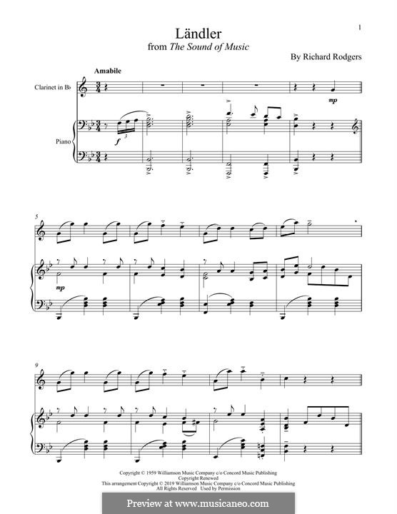 Landler (from The Sound of Music) by R. Rodgers - sheet music on MusicaNeo