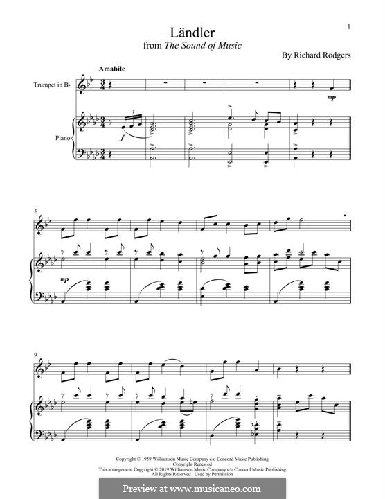 Landler (from The Sound of Music) by R. Rodgers - sheet music on MusicaNeo