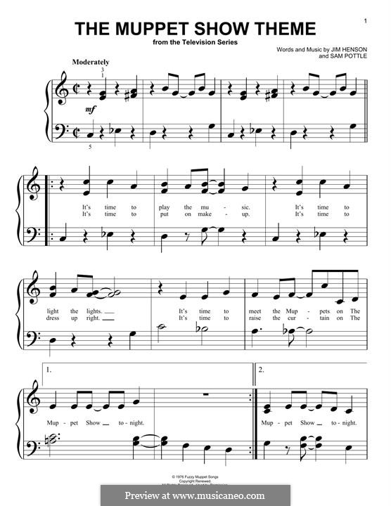 The Muppet Show Theme (Jim Henson) by S. Pottle - sheet music on MusicaNeo The Muppet Show Theme (Jim Henson) by S. Pottle - sheet music on MusicaNeo