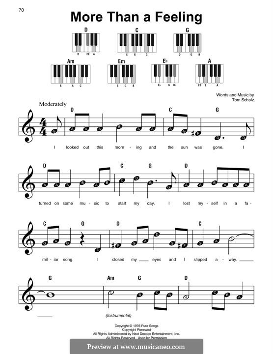 More Than a Feeling (Boston) by T. Scholz - sheet music on MusicaNeo