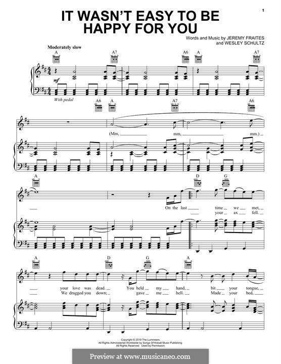 It Wasn't Easy To Be Happy For You (The Lumineers) by J. Fraites on ...