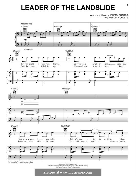 Leader Of The Landslide (The Lumineers) by J. Fraites on MusicaNeo