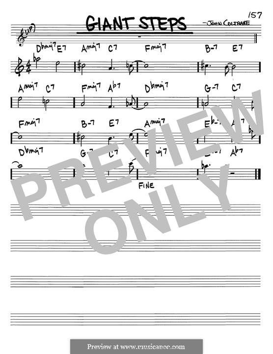 Giant Steps by J. Coltrane - sheet music on MusicaNeo
