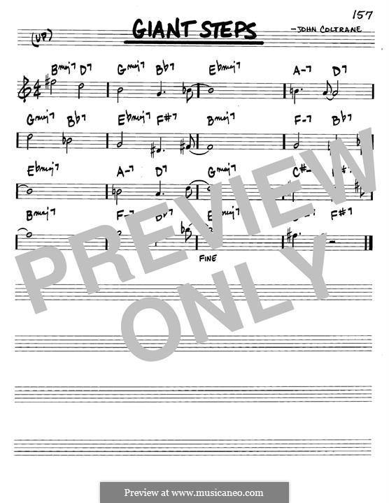 Giant Steps by J. Coltrane - sheet music on MusicaNeo