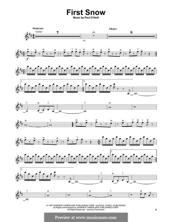 First Snow (Trans-Siberian Orchestra) by P. O'Neill on MusicaNeo