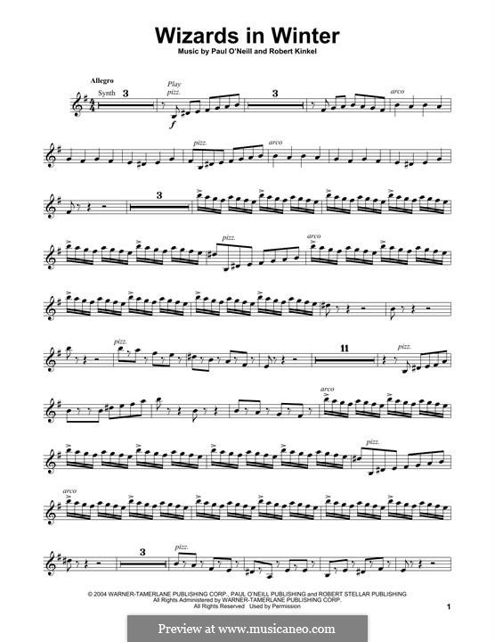 Wizards in Winter (Trans-Siberian Orchestra) by P. O'Neill, R. Kinkel ...