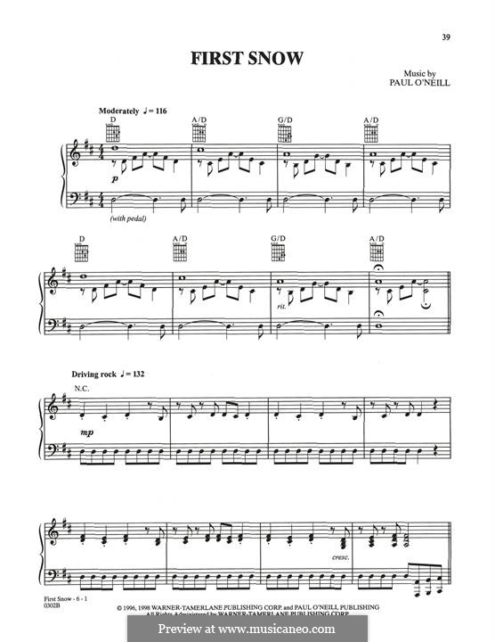 First Snow (Trans-Siberian Orchestra) by P. O'Neill on MusicaNeo