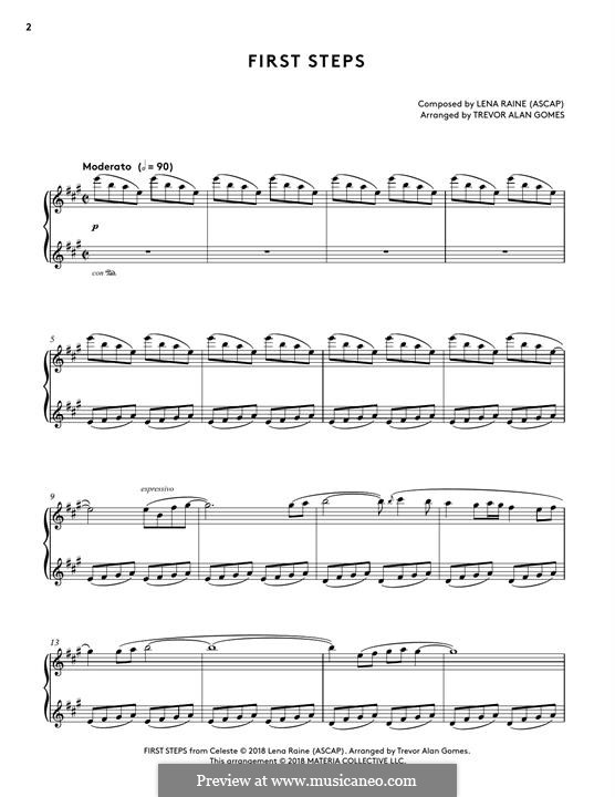 First Steps (from Celeste Piano Collections) by L. Raine on MusicaNeo