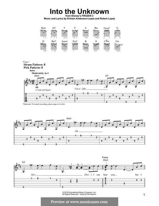 Into the Unknown (from Disney's Frozen 2) by R. Lopez, K. Anderson-Lopez on MusicaNeo