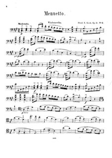 Minuet for Cello and Piano, Op.11 No.2 by F.E. Koch on MusicaNeo