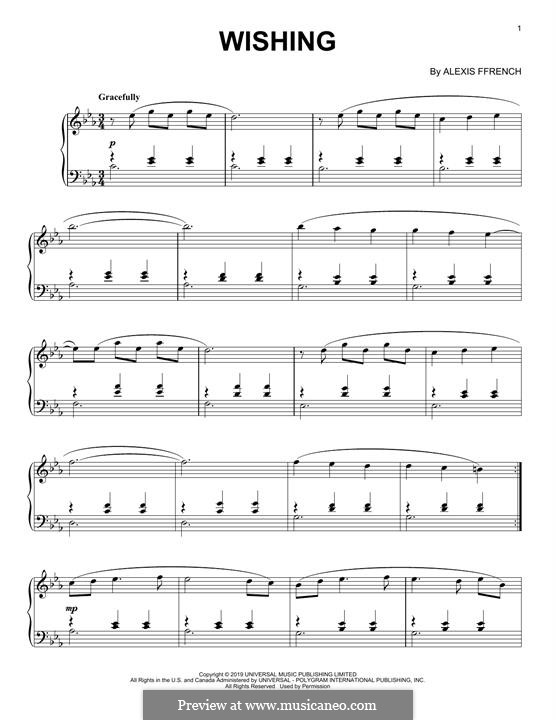 Wishing by A. Ffrench - sheet music on MusicaNeo
