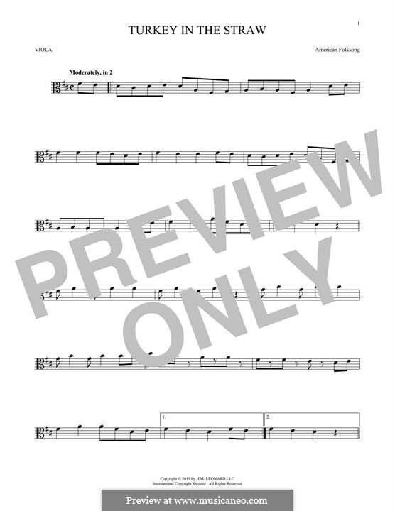Turkey in the Straw by folklore - sheet music on MusicaNeo