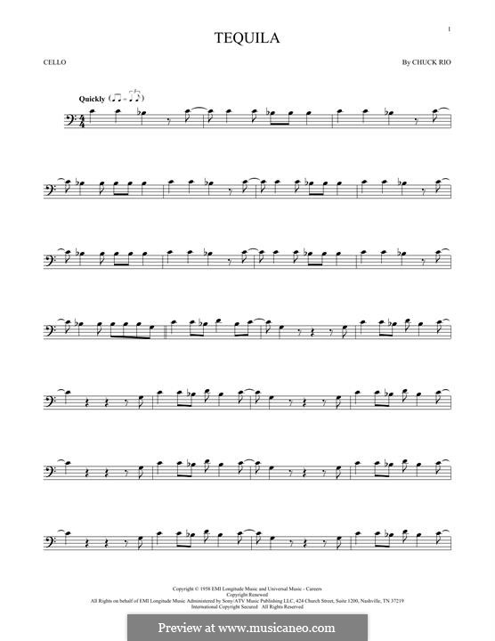 Tequila (The Champs) by C. Rio - sheet music on MusicaNeo