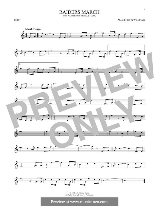 Raiders March (from Raiders of the Lost Ark) by J. Williams on MusicaNeo