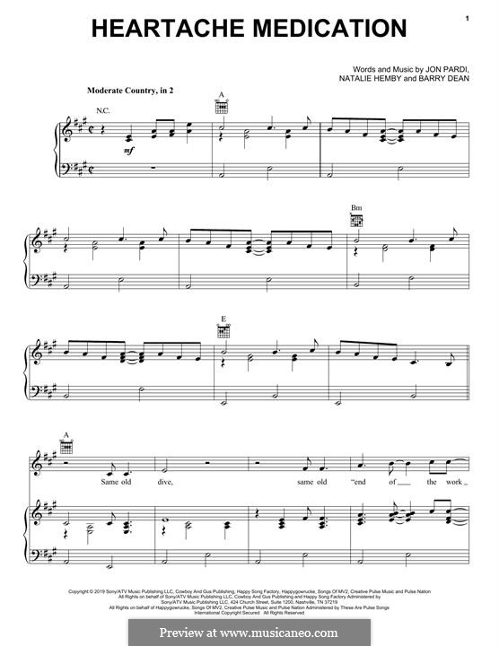 Heartache Medication (Jon Pardi) by B. Dean, N. Hemby, J. Pardi on ...