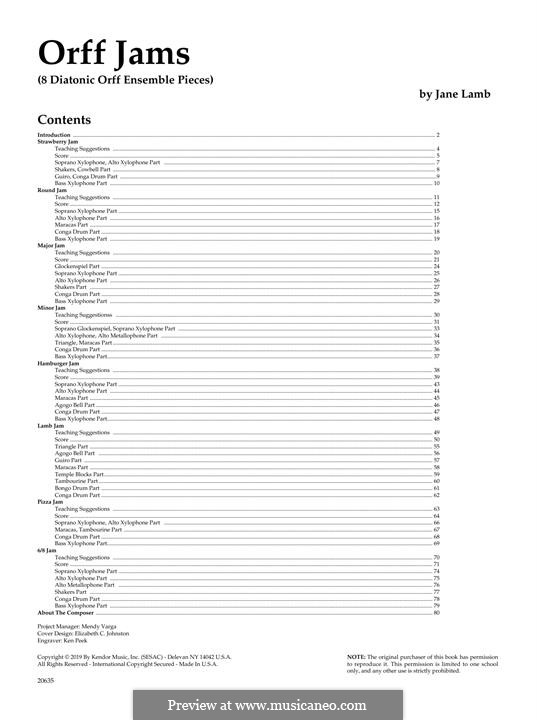 Orff Jams by J. Lamb - sheet music on MusicaNeo