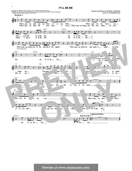 It'll Be Me (Exile) by J.P. Pennington, S. Lemaire on MusicaNeo
