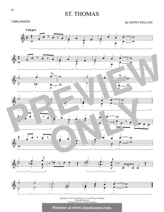 St. Thomas by S. Rollins - sheet music on MusicaNeo