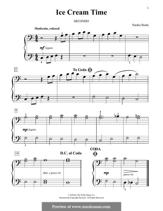 Ice Cream Time by N. Ikeda - sheet music on MusicaNeo