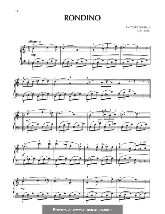 Rondino by A. Diabelli - sheet music on MusicaNeo