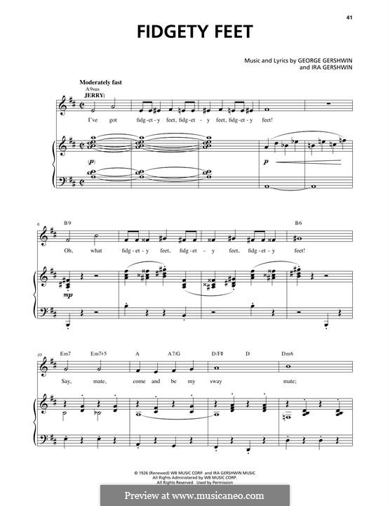 Fidgety Feet by G. Gershwin - sheet music on MusicaNeo