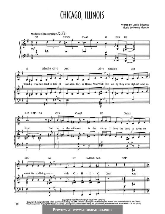 Chicago, Illinois (from Victor/Victoria) by H. Mancini on MusicaNeo