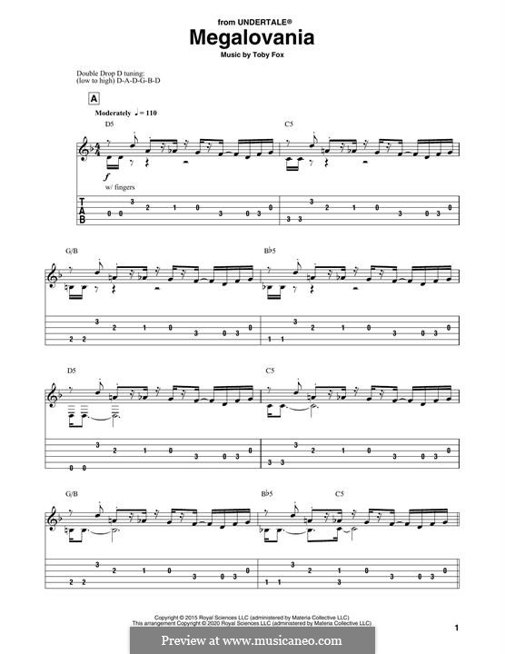 Megalovania (from Undertale) by T. Fox - sheet music on MusicaNeo