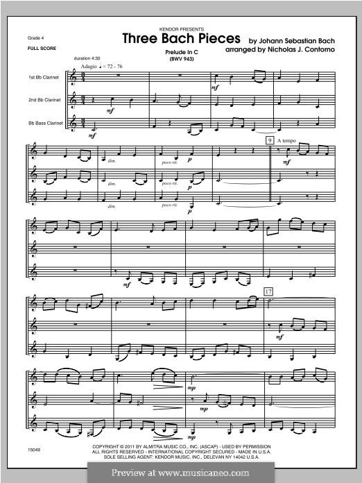 Three Bach Pieces by J.S. Bach - sheet music on MusicaNeo